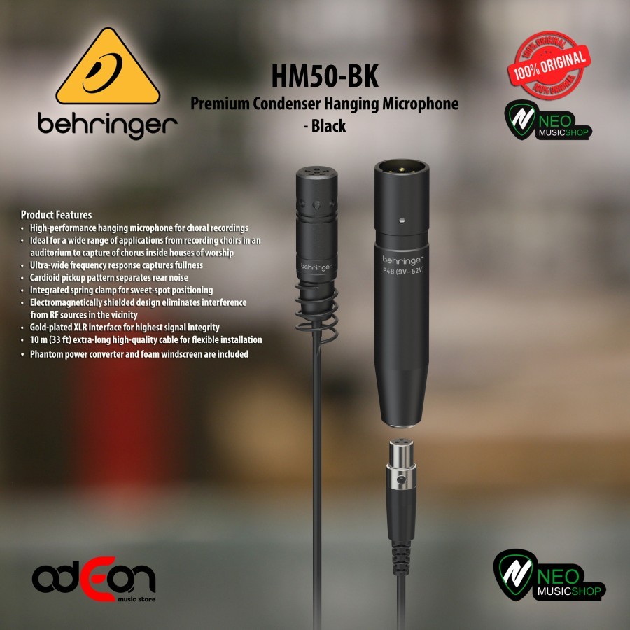 Jual Behringer HM50 HM50BK HM50-BK Premium Condenser Hanging Microphone | Shopee Indonesia
