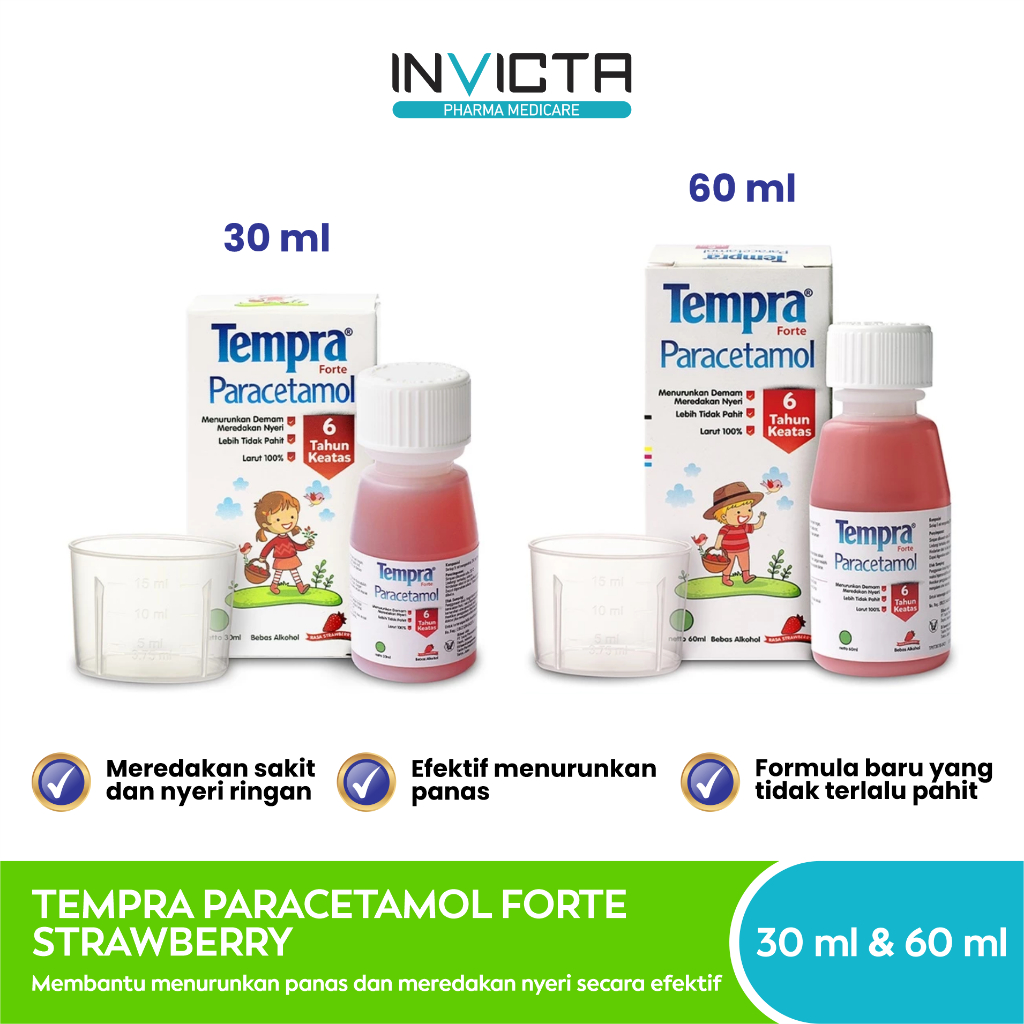 Jual Tempra Paracetamol Forte Strawberry (Obat Demam dan Nyeri Anak ...