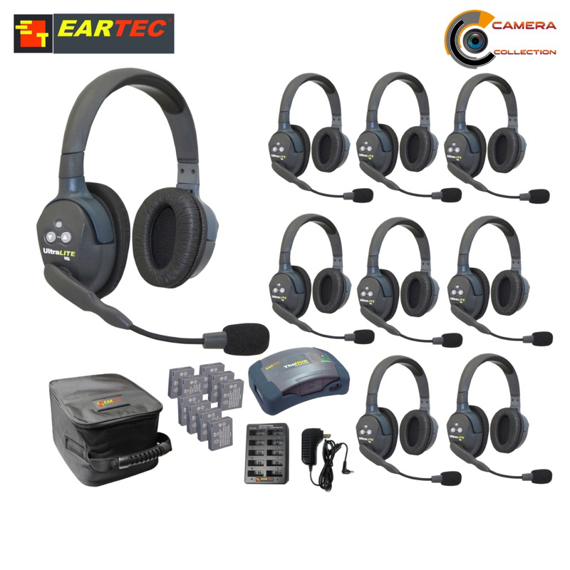 Jual Eartec UL9D Ultralite-HD 9-Person Double Ear Full Duplex Wireless Intercom Headset ...