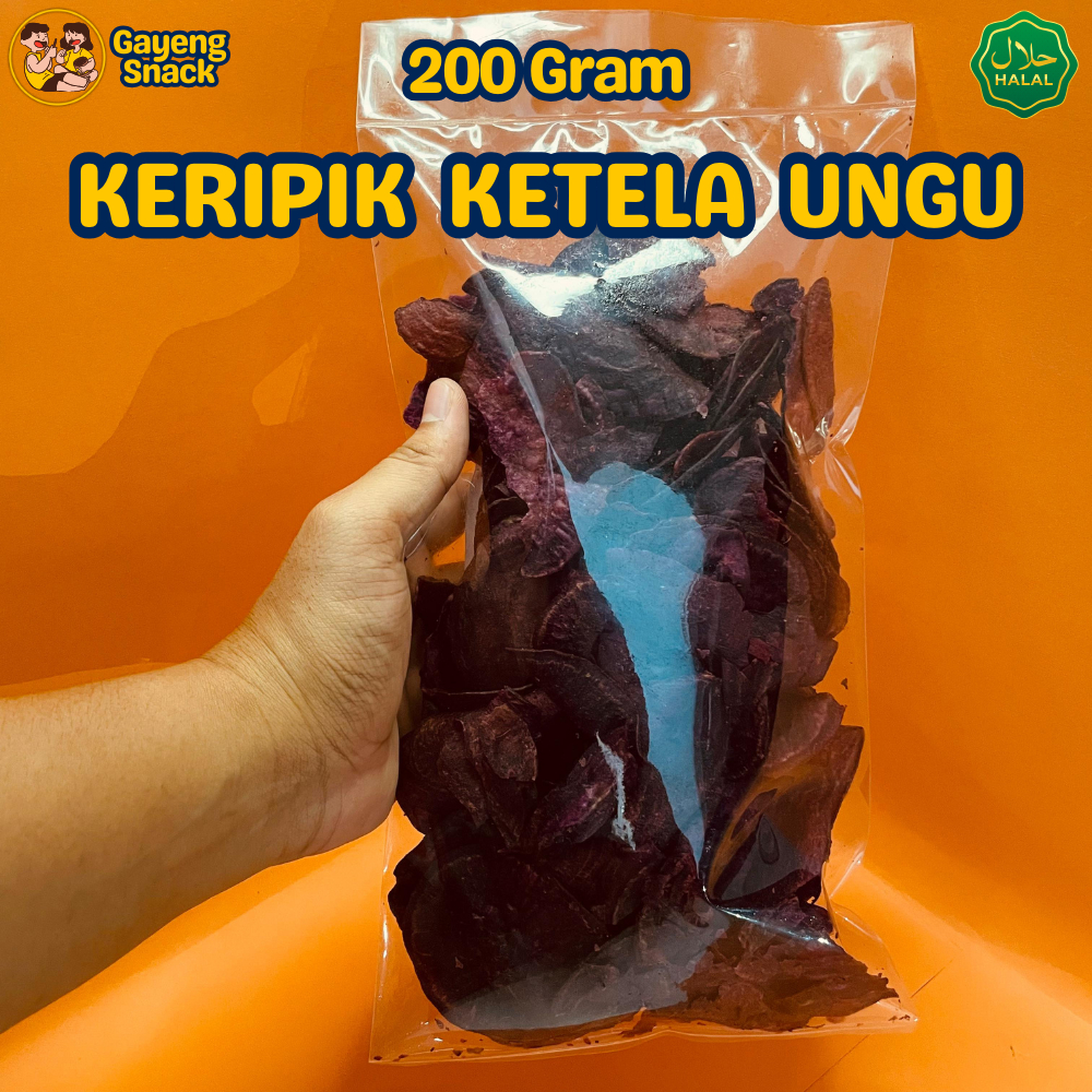 Jual Keripik Ketela Ungu Original Keripik Ubi Ungu Manis Renyah Telo ...