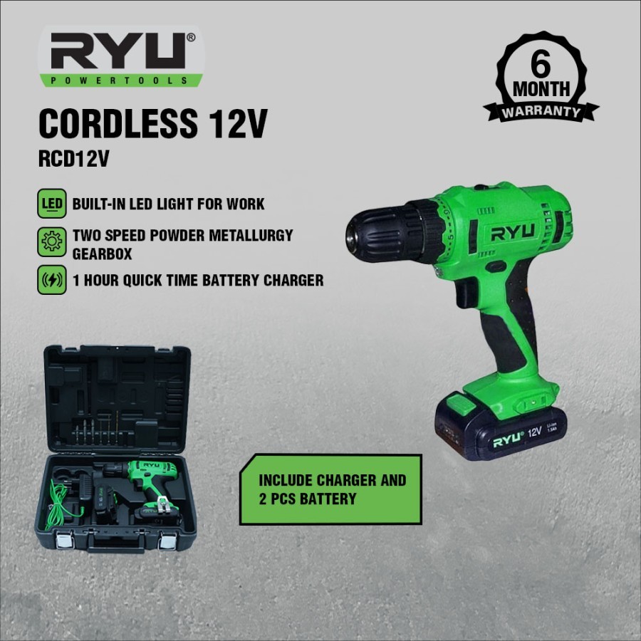 Jual RYU-Mesin Cordless Impact Drill RCD12V | Shopee Indonesia