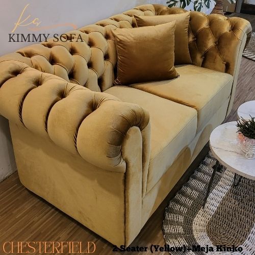 Jual KIMMYSOFA Sofa Kancing Chesterfield Ukuran 3 seater 210cm | Shopee ...
