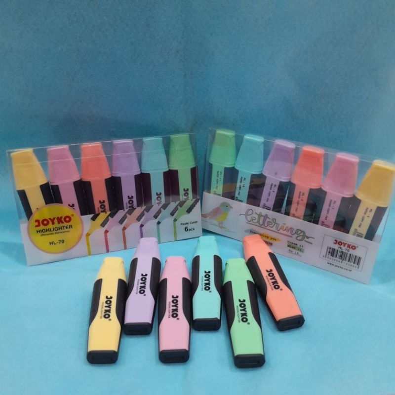 Jual STABILO JOYKO HIGHLIGHTER HL-70 PASTEL COLOR ISI 6 PCS | Shopee Indonesia