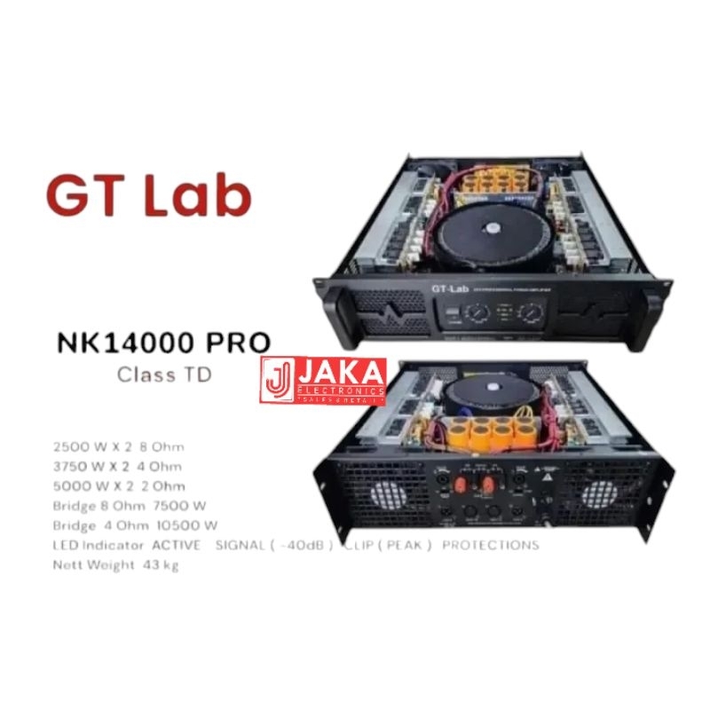 Jual Jaka Power Amplifier Audio GT LAB NK14000 / NK 14000 ORIGINAL PRO CLASS TD | Shopee Indonesia