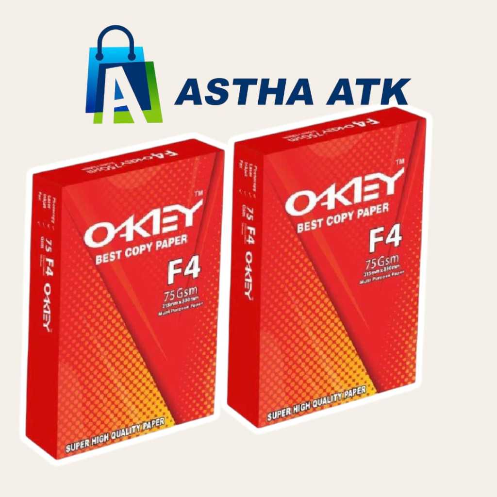Jual Kertas HVS F4 Okey / 1 Rim HVS F4 75 Gsm | Shopee Indonesia