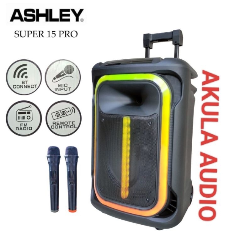 Jual Speaker Portable Aktif 15 Inch Ashley Super 15 Pro Bluetooth ...