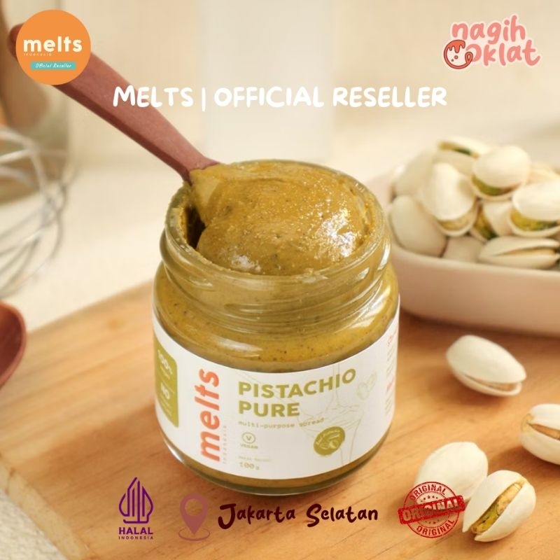 Jual MELTS Pistachio Pure | Selai Paste Kacang untuk Topping Roti ...