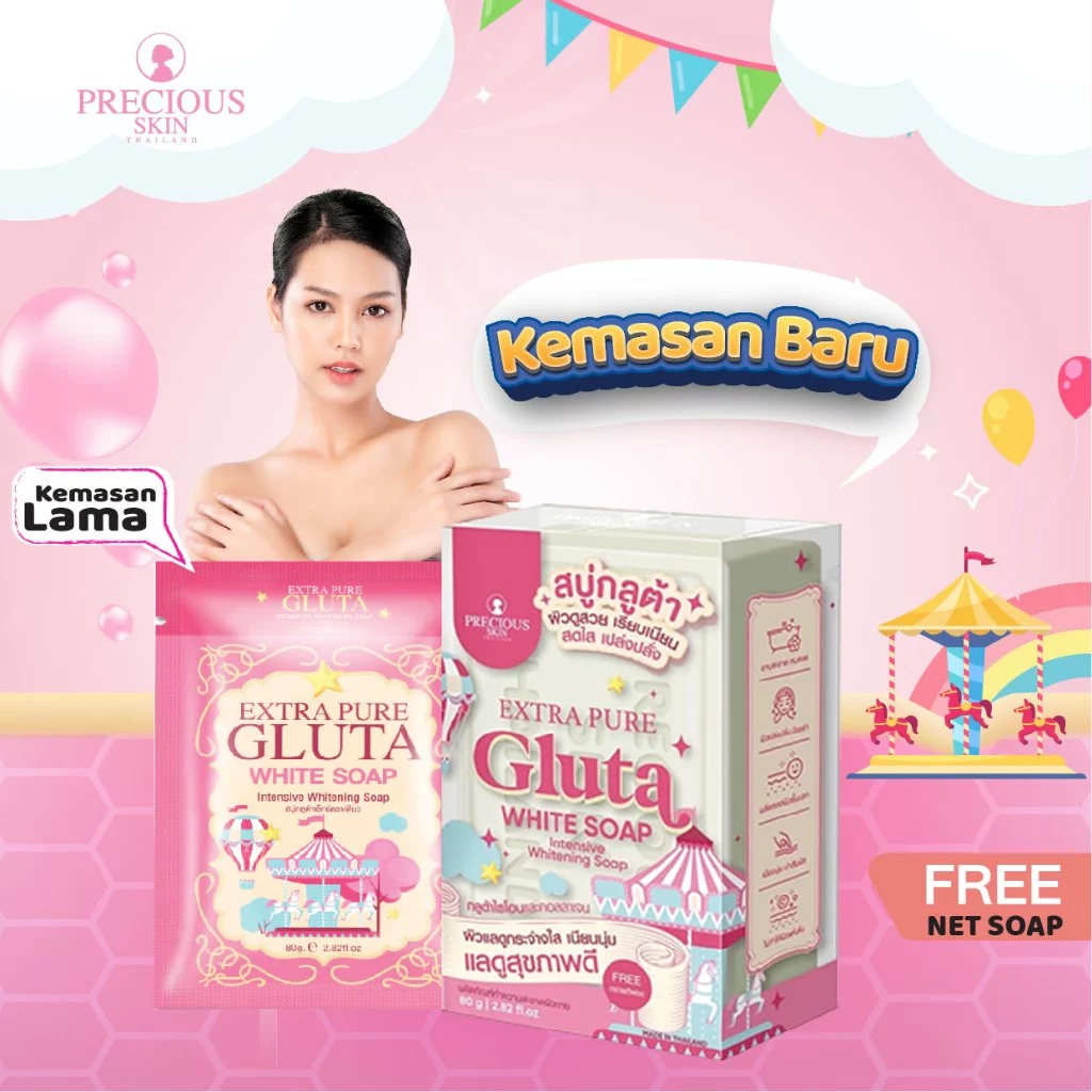 Jual Precious Skin Thailand Extra Pure Gluta Whitening Body & Face Soap ...