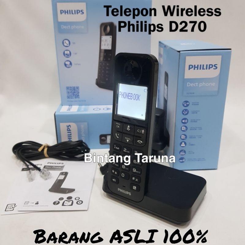 Jual Telepon Wireless Philips D161 Wireless Phone Philips D161/90 ...
