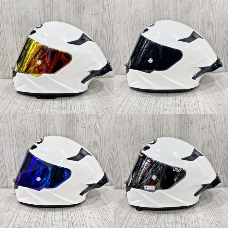 Jual Helm full face Kyt Tt Course Solid White Paket ganteng Visor ...