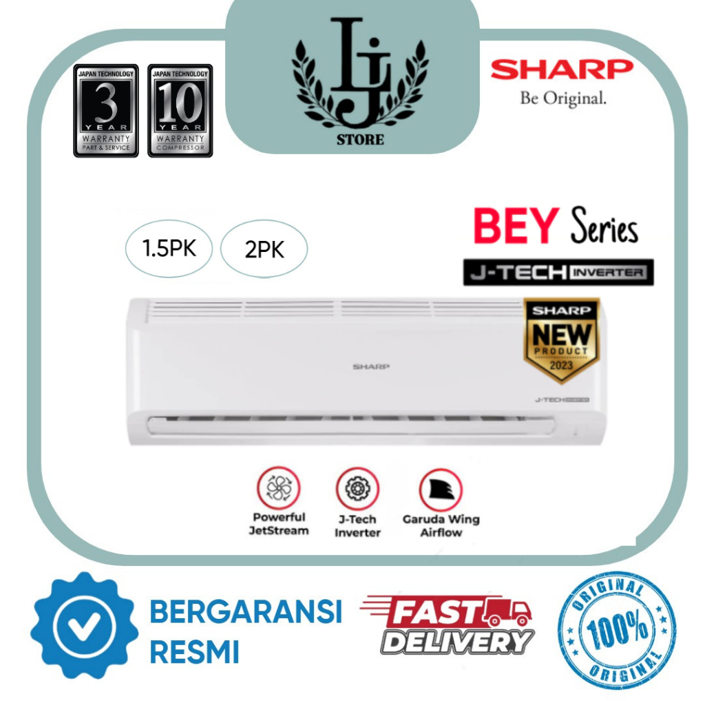 Jual AC Sharp Inverter AHX13ZY / AHX18ZY 1.5PK /2PK AC Sharp Inverter ...