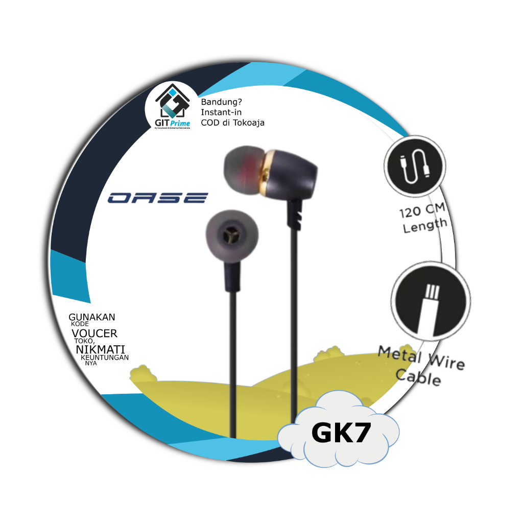 Jual OASE Earphone GK7 Resmi Ori | Shopee Indonesia