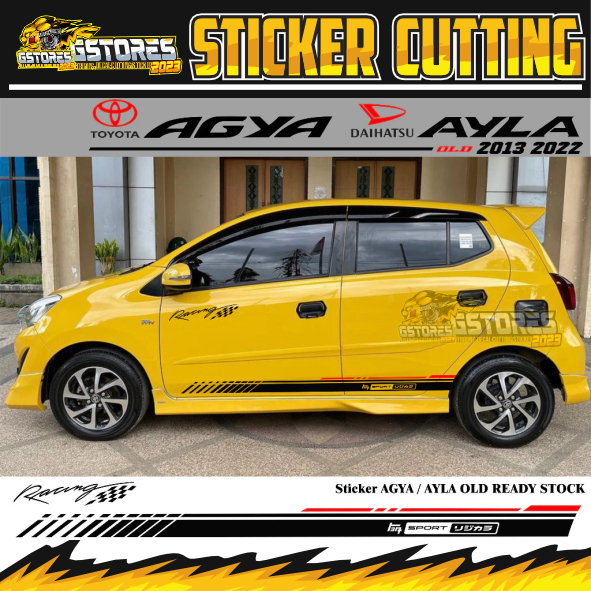 Jual STICKER AGYA AYLA 2013-2022 STICKER AKSESORIS AGYA AYLA SIMPLE ...