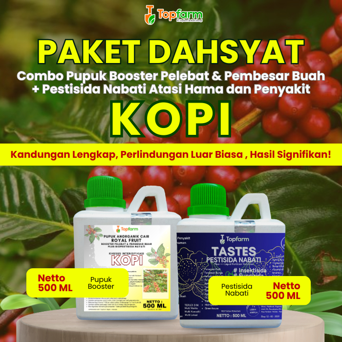 Jual Pupuk Pestisida Topfarm / Pupuk Cair Khusus Tanaman Kopi / Pupuk Khusus Pelebat Buah Kopi ...