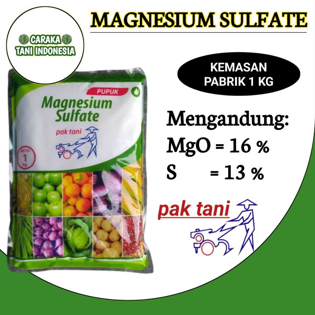 Jual Pupuk MAGNESIUM SULFATE PAK TANI Kemasan Pabrik 1 KG | Shopee Indonesia