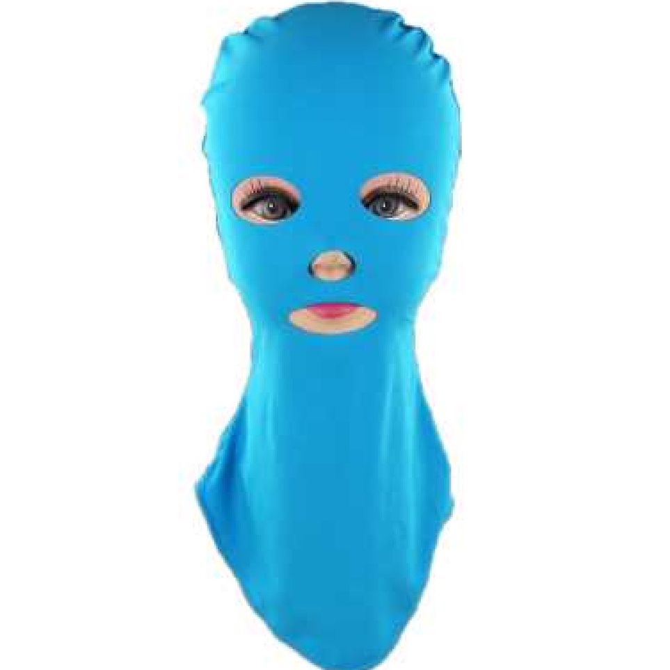 Jual Paling Meriah Topi Topeng Renang Full Face Facekini Sun Block Biru ...