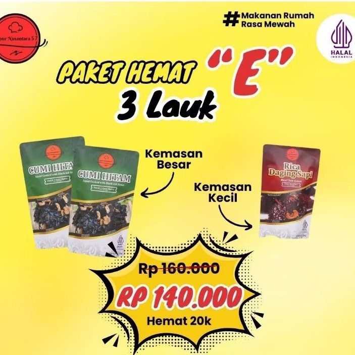 Jual Paket Hemat E (3 lauk) | Shopee Indonesia