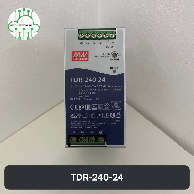 Jual Power supply 3p 3phase 3 phase TDR-240-24 24V DC 10A Meanwell original | Shopee Indonesia