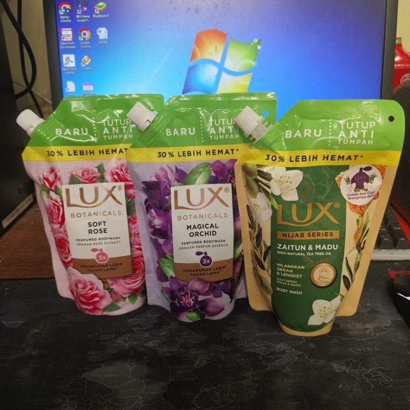 Jual LUX Body Wash 400ml | LUX Botanicals Bodywash 400ml pouch All varian | Shopee Indonesia