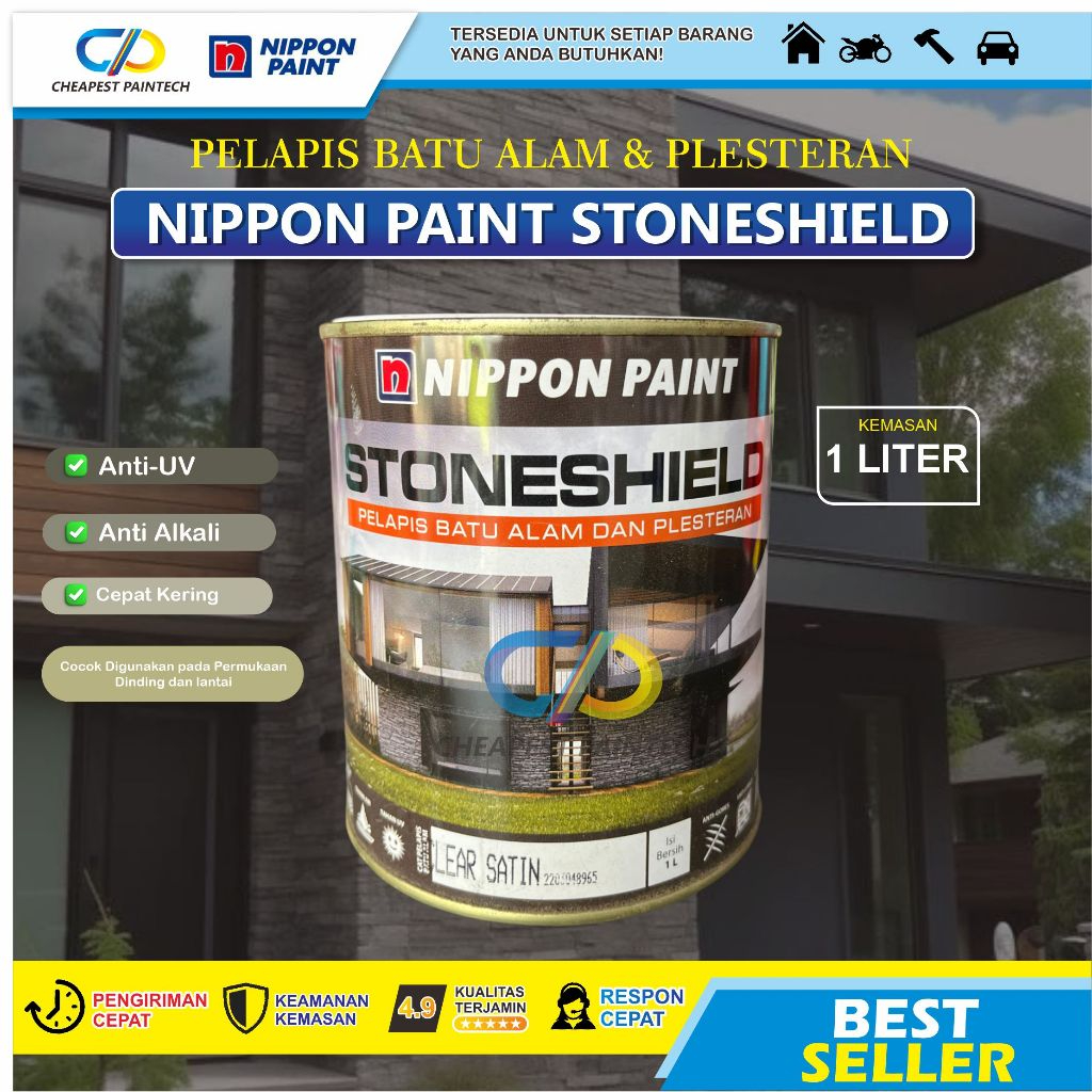 Jual NIPPON STONESHIELD COATING PELAPIS BATU ALAM 1 LITER | Shopee ...