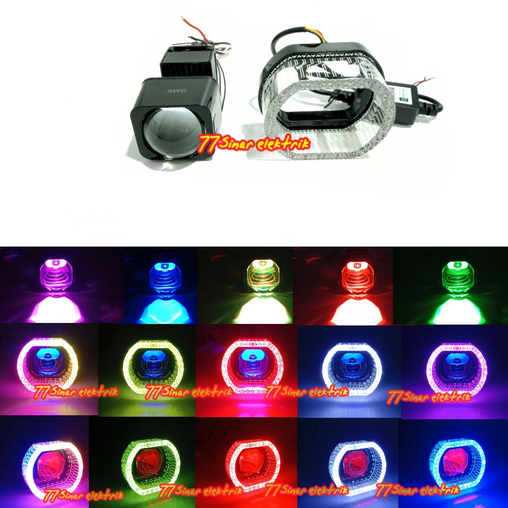 Jual Lampu Tembak Biled Matrix X1 Shroud Cristal 1.5 INCH 5D Bluetooth ...