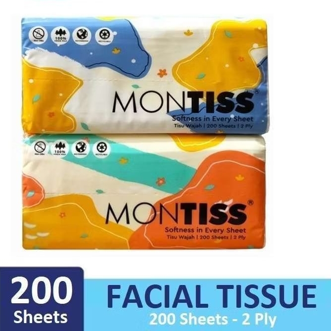 Jual PROMO MURAH BELI 1 GRATIS 1 TISSUE/TISU MONTIS 200 SHEET | Shopee ...