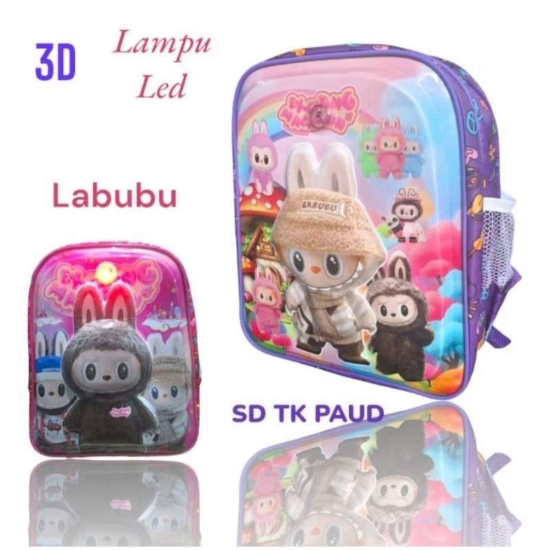Jual Tas Anak Sekolah 3D Timbul LED SD TK PAUD / Tas Ransel Anak Labubu LED | Shopee Indonesia