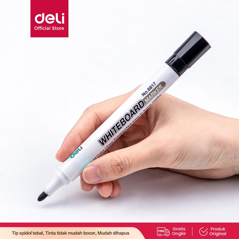 Jual "Deli Spidol Kering Biru/Merah/Hitam, Mudah Dihapus dan Tinta ...