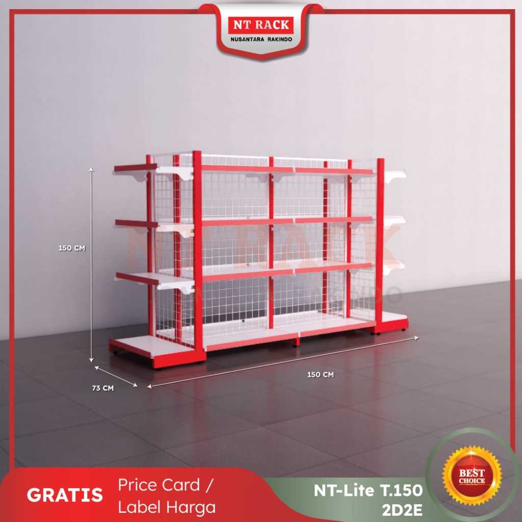 Jual Rak Toko Minimarket Gondola Termurah Double 2 Sisi Tinggi 150 cm ...