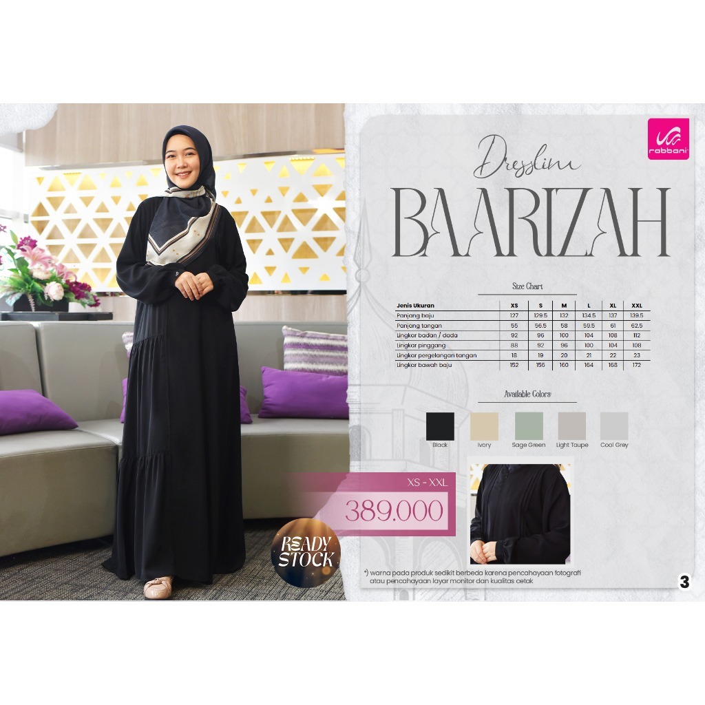 Jual Rabbani - Dresslim Baarizah Gamis Polos | Shopee Indonesia