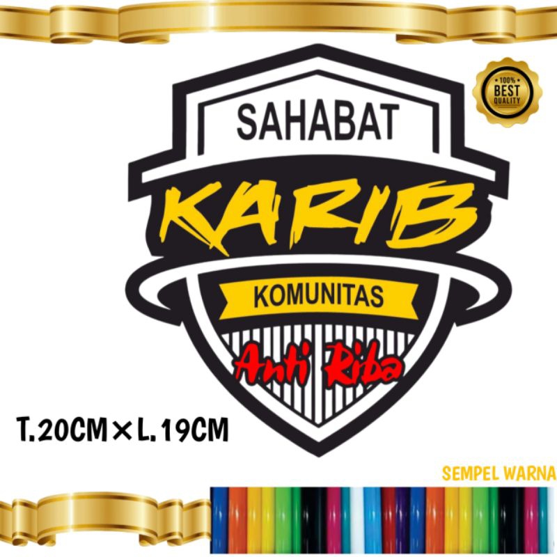 Jual Sticker Cutting LOGO SAHABAT KATIB,KOMUNITAS ANTI RIBA | Shopee ...