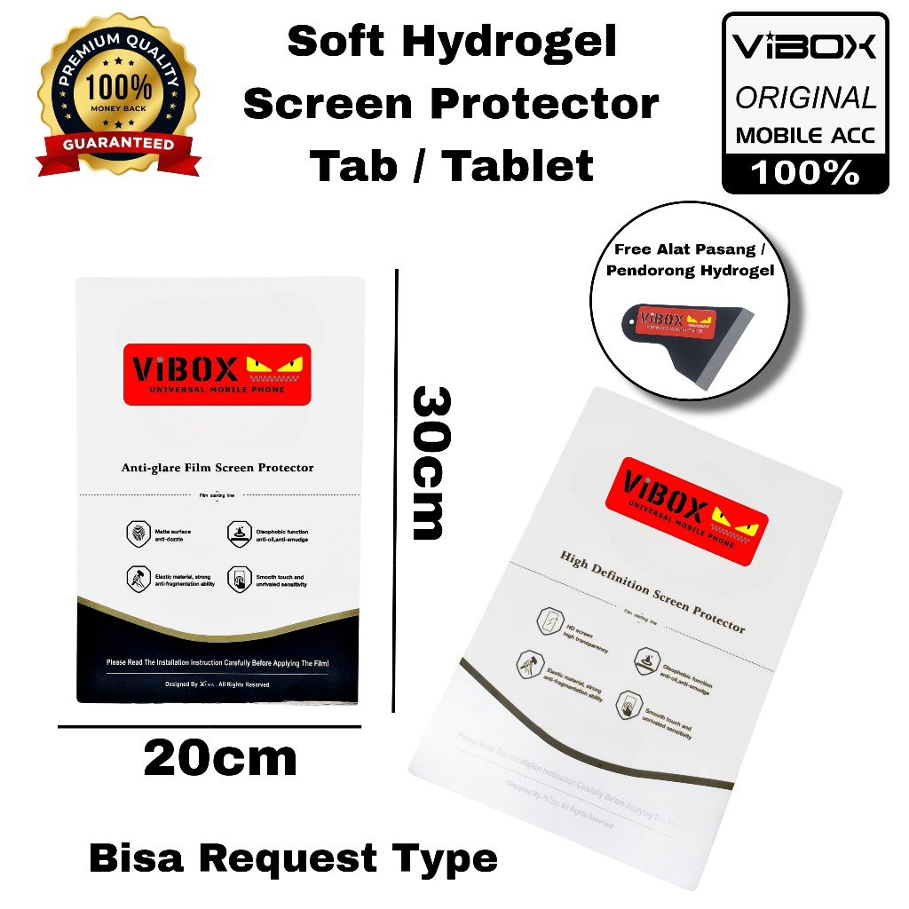 Jual Anti Gores Hydrogel 30cm x 20cm Itel Vista 10 Itel Pad 1 2 3 Tab ...