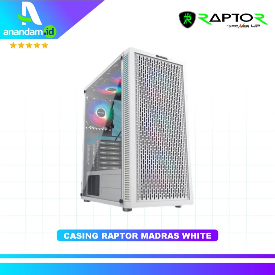 Jual Casing Gaming RAPTOR MADRAS WHITE | Shopee Indonesia