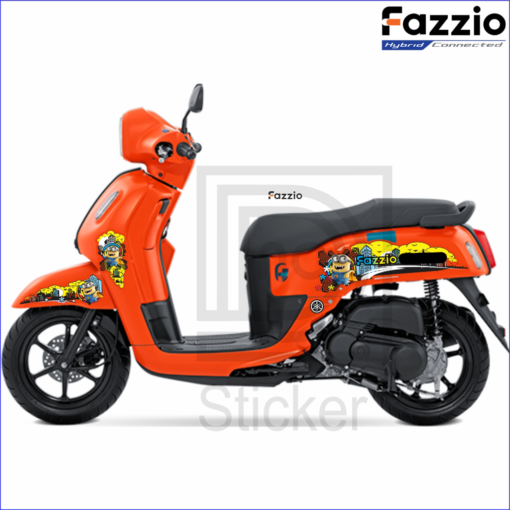Jual Striping FAZZIO Variasi kartun Minion Stiker Motor Decal Desain ...