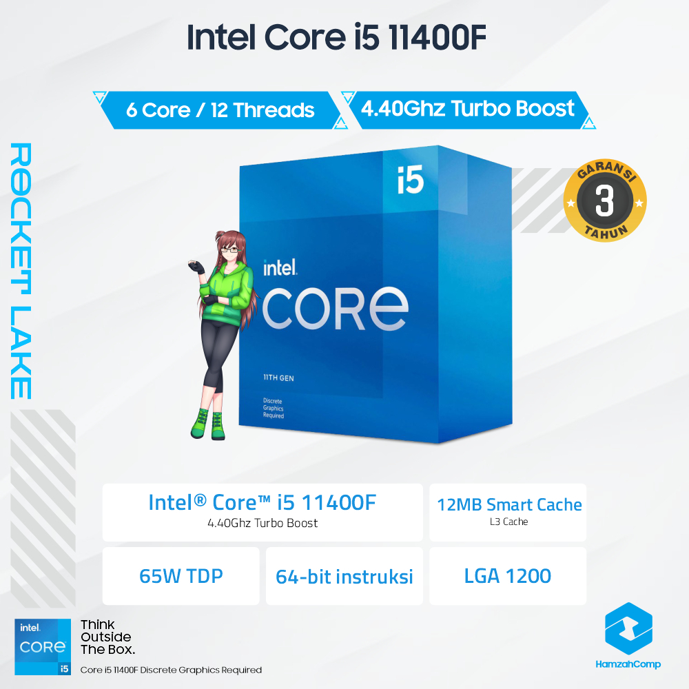Jual Processor Intel Core I5 11400F Box Rocket Lake Socket LGA 1200 | Shopee Indonesia