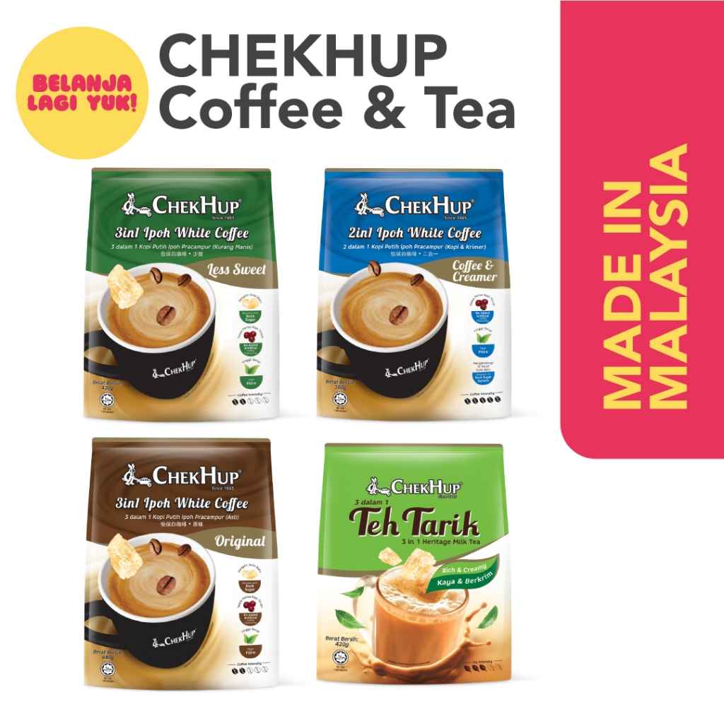 Jual KOPI CHEK HUP / CHEKHUP 3in1 Original / 2in1 Coffee & Creamer / 3in1 Teh Tarik Malaysia ...