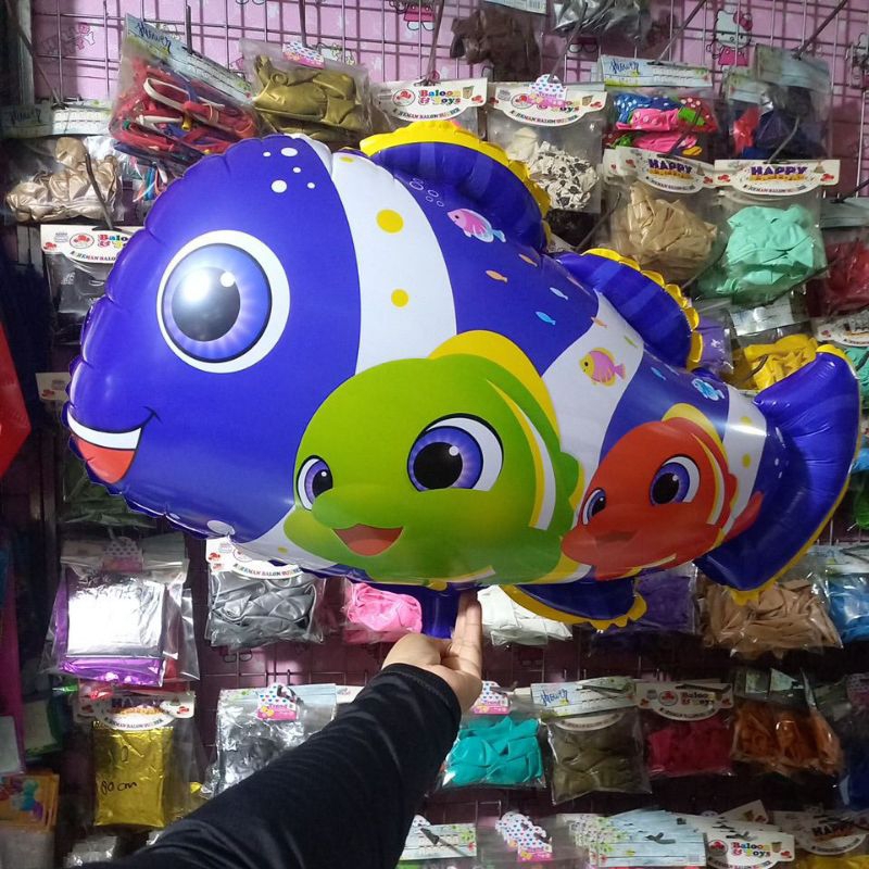 Jual Balon foil ikan nemo biru | Shopee Indonesia