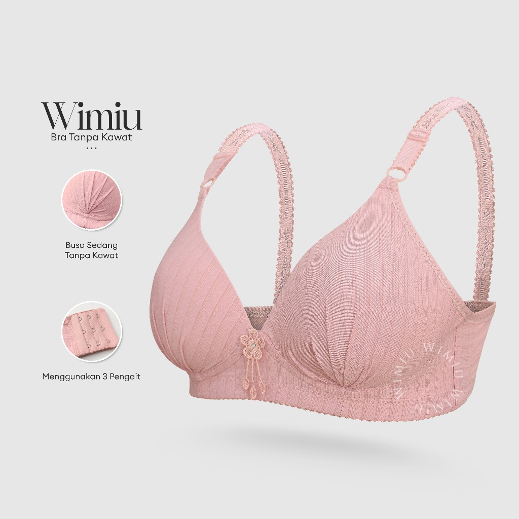 Jual WIMIU AFF BH Wanita Bra Wanita Busa Tipis Tanpa Kawat Katun Jepang Seksi Cup B C Kait 3 ...