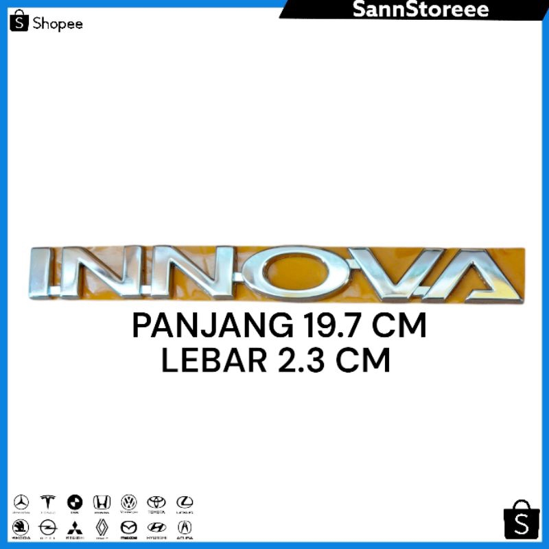 Jual Logo Emblem Tulisan Innova Zenix Original / Emblem Tulisan Bagasi ...