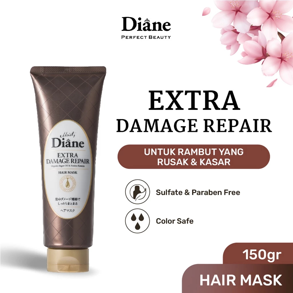 Jual Moist Diane Extra Damage Repair Hair Mask 150g | Shopee Indonesia