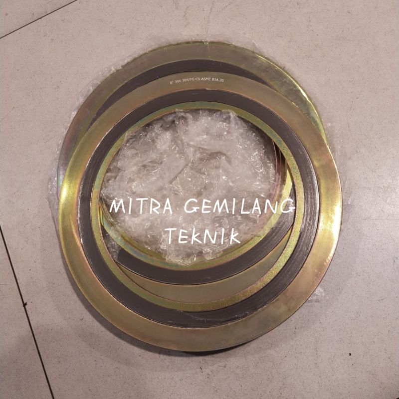 Jual Spiral Wound Gasket #300 / SWG Ansi 300 Carbon Steel 2" inch ...