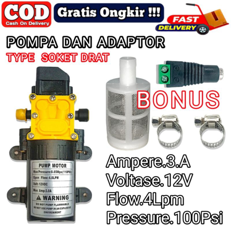 Jual Dinamo Pomp Dc 12v 4Lpm / Dinamo Pompa Steam / Sprayer Pertanian ...