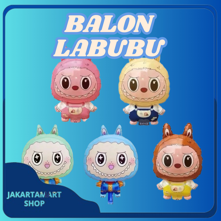 Jual JMT Mainan Balon Karakter Labubu Balon Jumbo Gas Foil Karakter ...