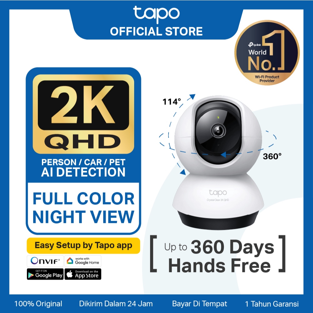 Jual TAPO C220 - Indoor Pan/Tilt 360 AI IP Camera 2K 4MP | Shopee Indonesia