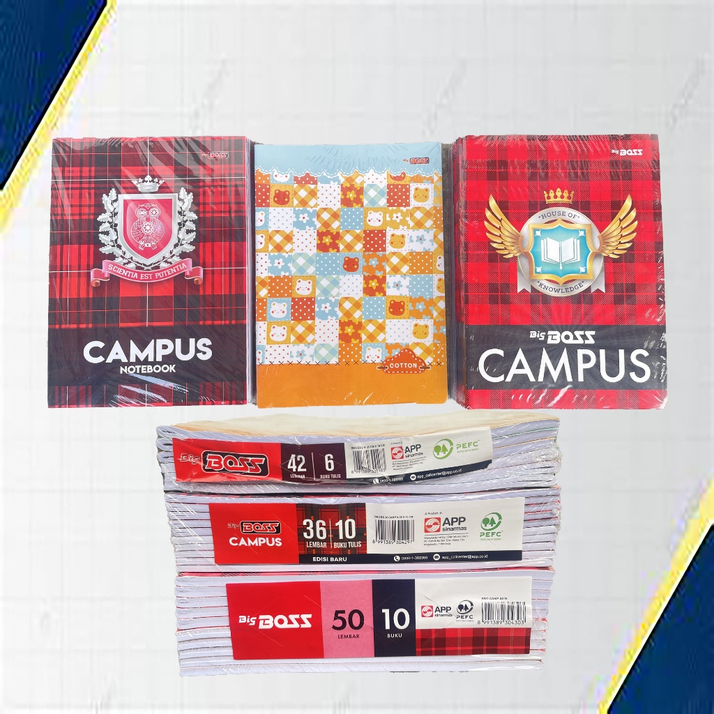 Jual Buku Tulis BigBoss Campus Besar Alat Tulis Sekolah Kantor 36 42 50 ...