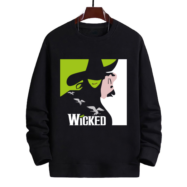 Jual Sweater WICKED Broadway Musical Crewneck Bahan Black Cotton Fleece ...