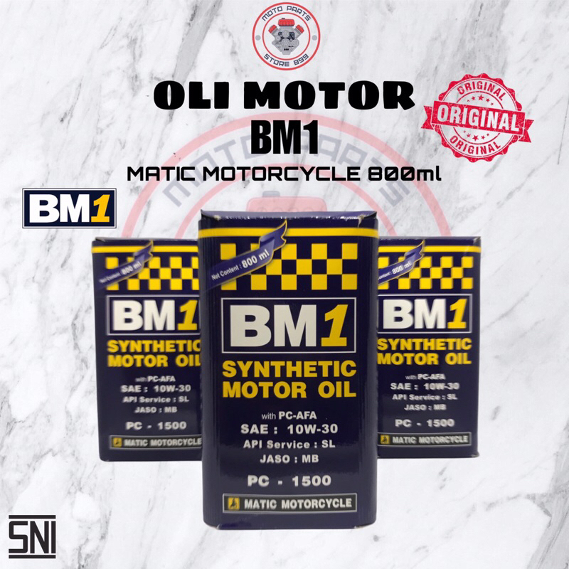 Jual OLI MESIN MOTOR MATIC BM1 PC 1500 10W-30 SL 800ML/0.8L (ORIGINAL ...