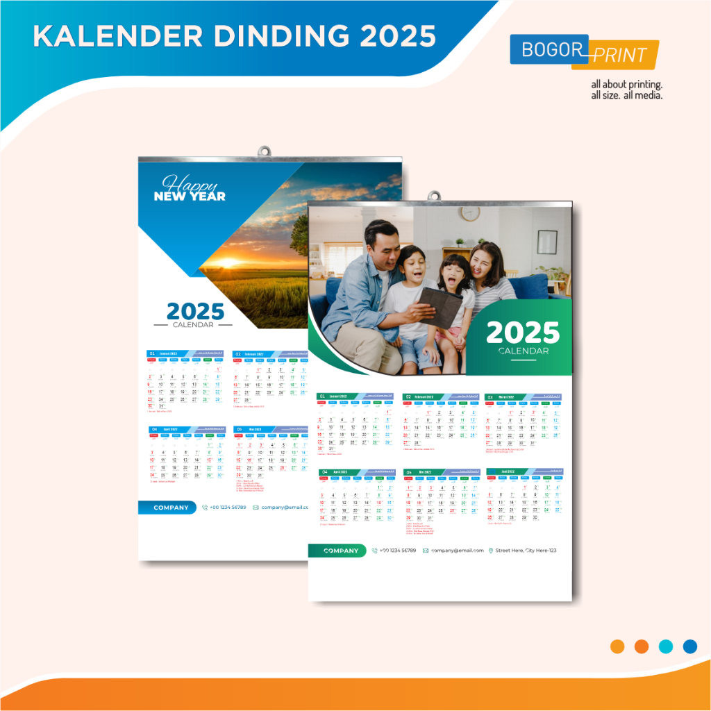 Jual Cetak Kalender Dinding 2025 Custom / Art Paper 150g / Klep Seng ...
