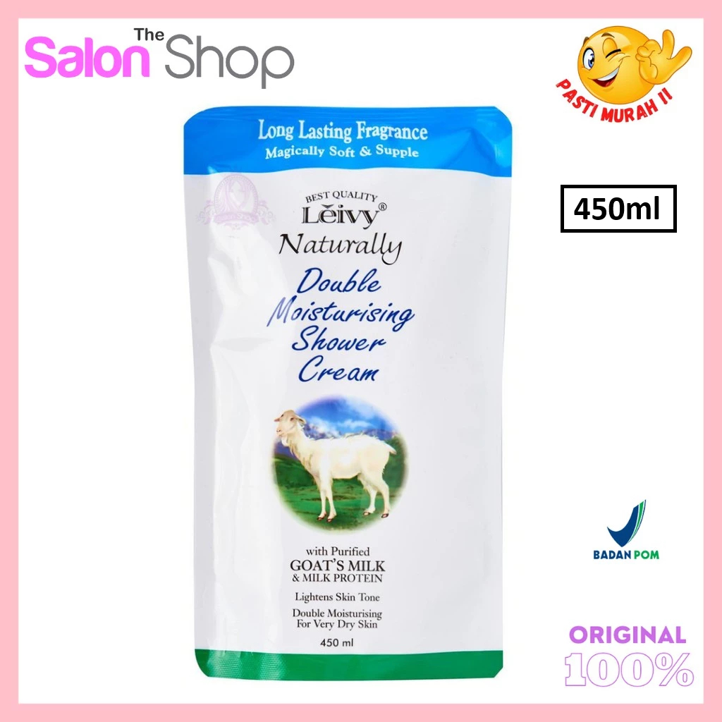 Jual Leivy Naturally Double Moisturising Sabun mandi susu Refill 450ml ...