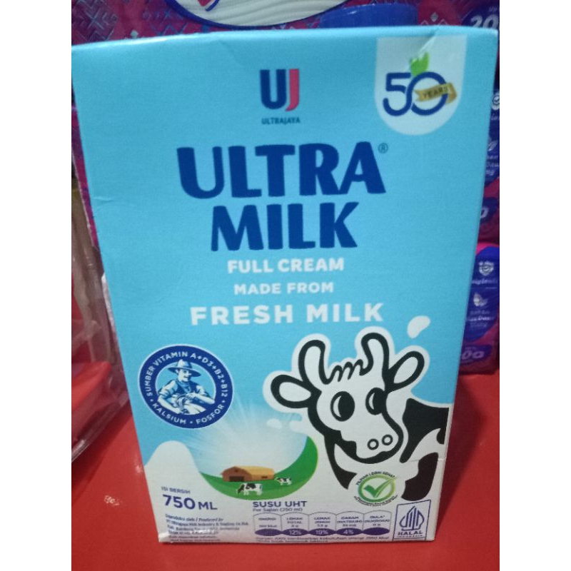 Jual susu uht ultra full cream 750 ml | Shopee Indonesia